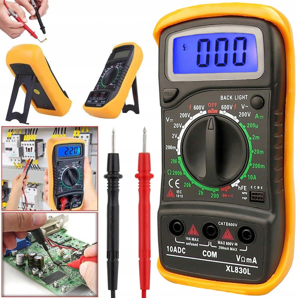 MIERNIK CYFROWY MULTIMETR PRĄDU NAPIĘCIA +OBUDOWA - 12598877739 - oficjalne archiwum Allegro