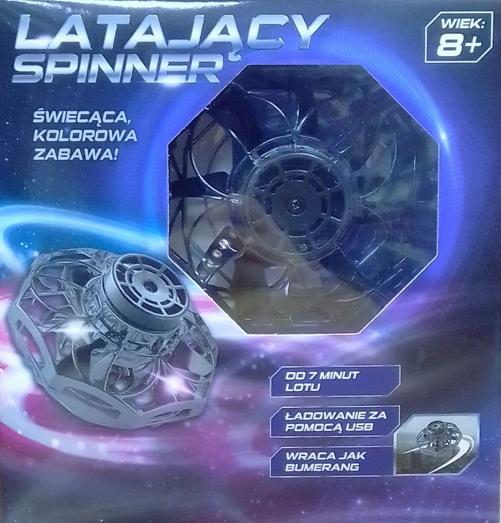 LATAJĄCY SPINNER UFO ZABAWKA DRON USB DZIECI 8+ - 13048827268 ...