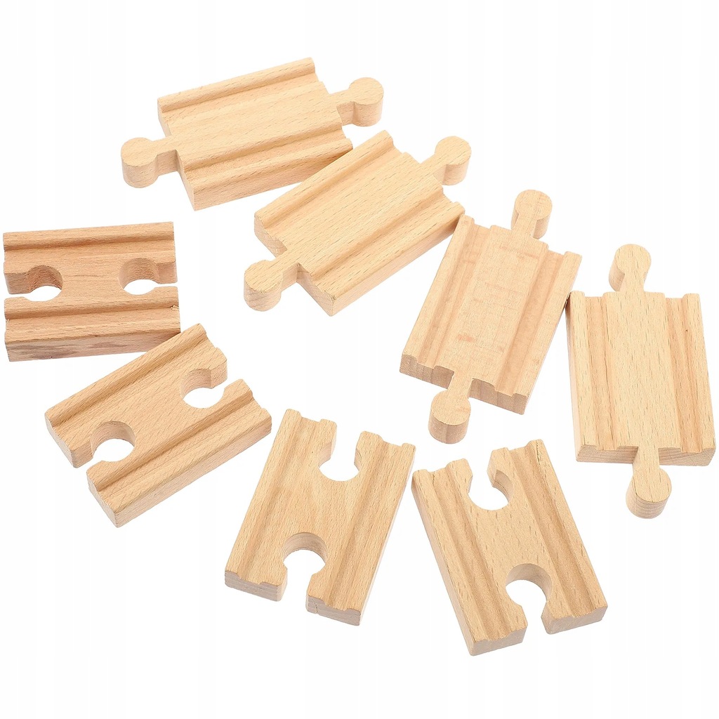 8pcs Wooden Wood Train Track Set Train Tracks Wood - 13669319830 ...