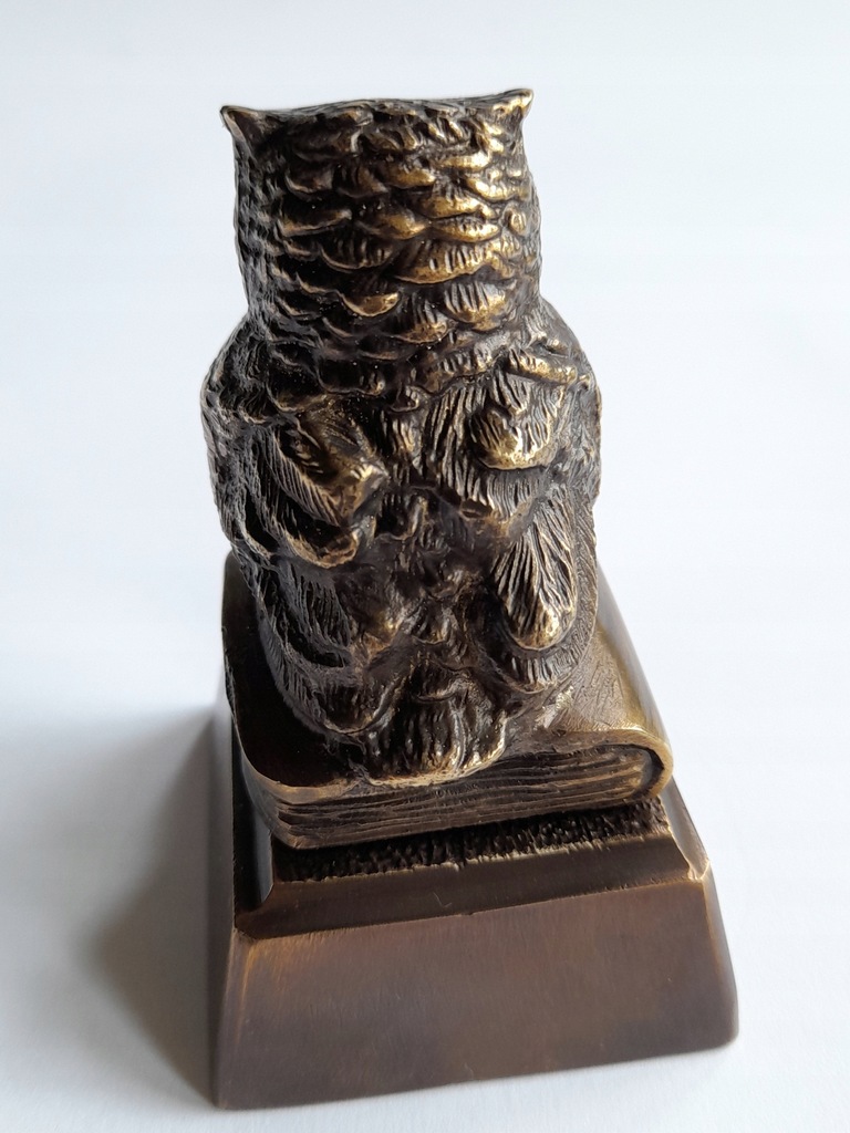 Sowa symbol mądrości na biurko, półkę (mosiądz) - 12747684759 ...