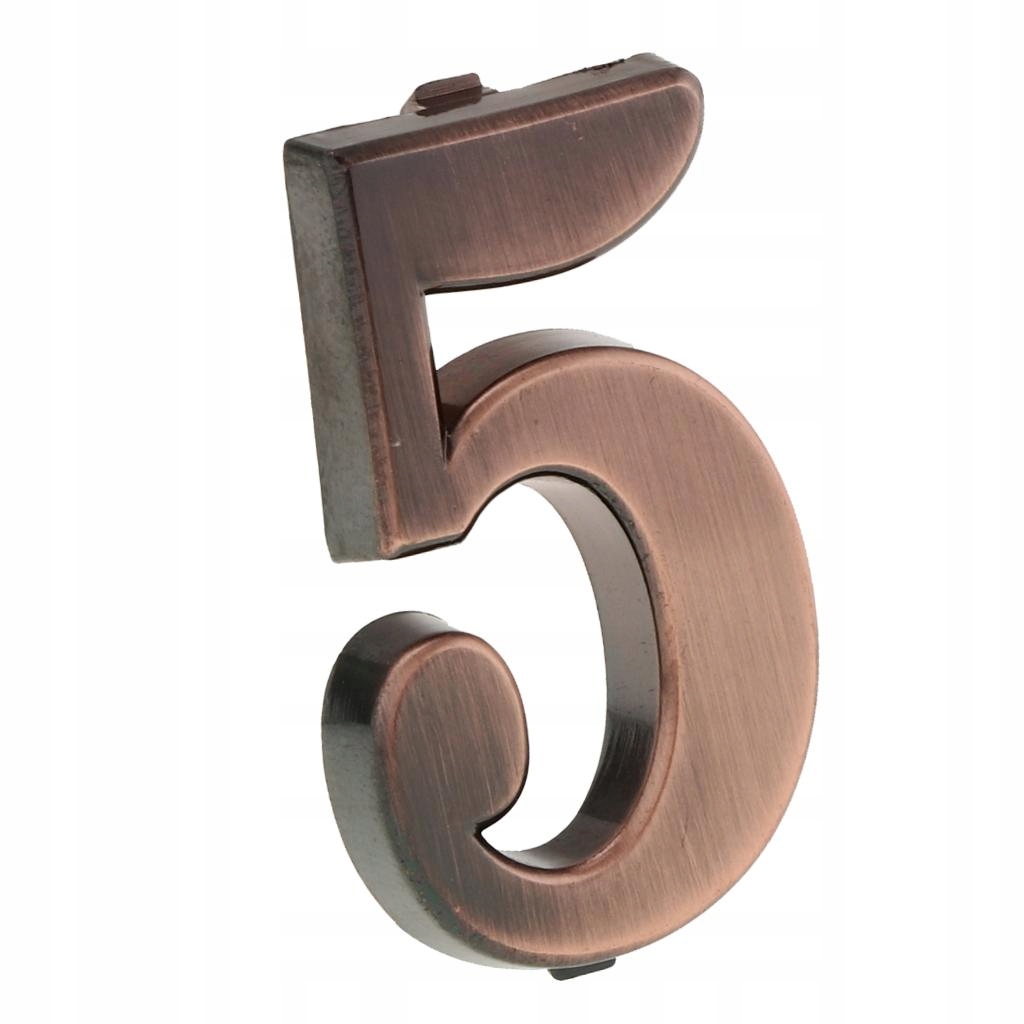 Copper Plaque Number House Address Digits Sticker Plate Sign 5 Number 5 ...