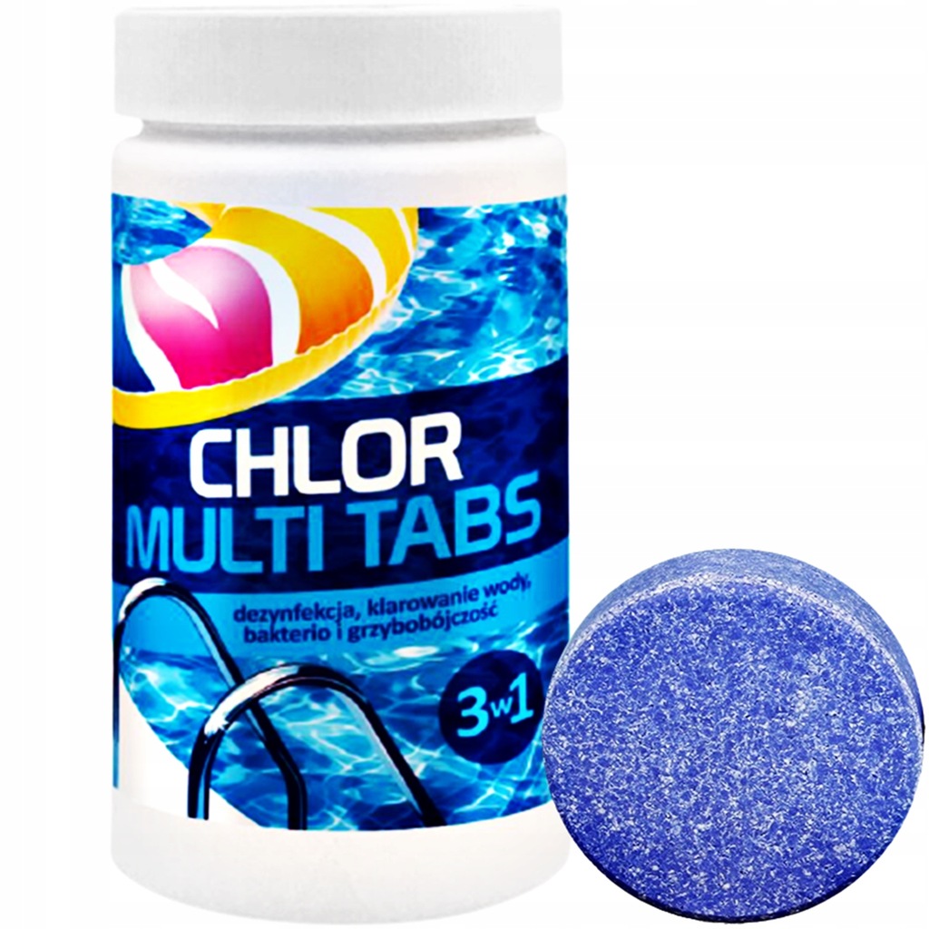 CHLOR MULTI TABLETKI DO BASENU NIEBIESKA WODA 1KG - 11348624376 ...