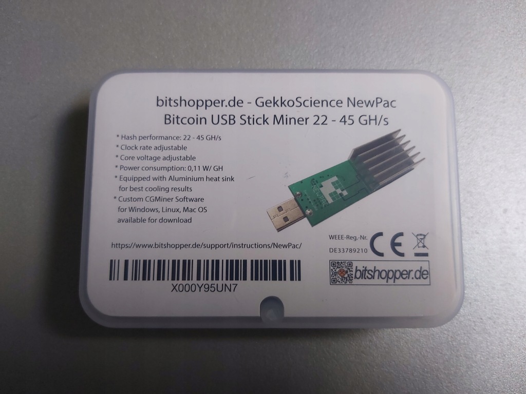 Miner USB GekkoScience NewPac Bitcoindo 100 GH/S ! - 8763367938 ...