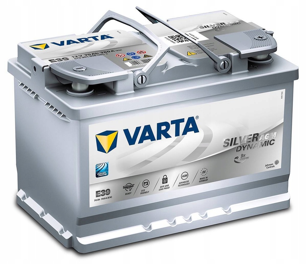 Akumulator Varta Silver AGM E39 12V 68Ah 680A P+ - 11394135098 - oficjalne archiwum Allegro