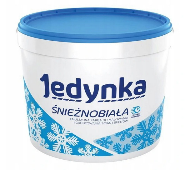Jedynka Śnieżnobiała Farba emulsyjna 10l biała - 10824339747 ...