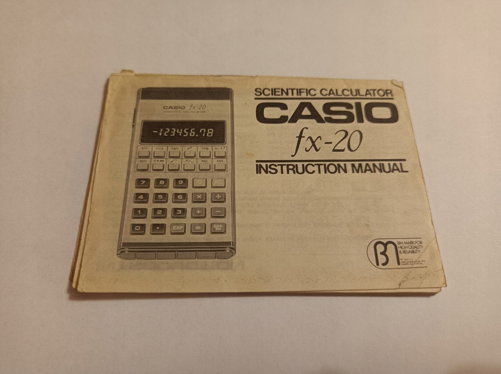 INSTRUKCJA OBSŁUGI KALKULATOR CASIO FX-20 - 13238230175 - oficjalne ...