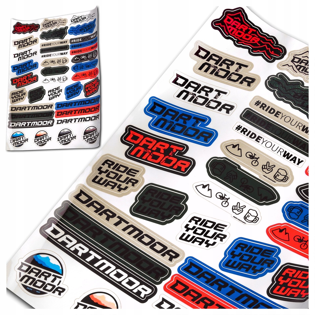 NAKLEJKI NA ROWER DARTMOOR RIDE YOUR WAY ZESTAW A3 - 13209747042 ...