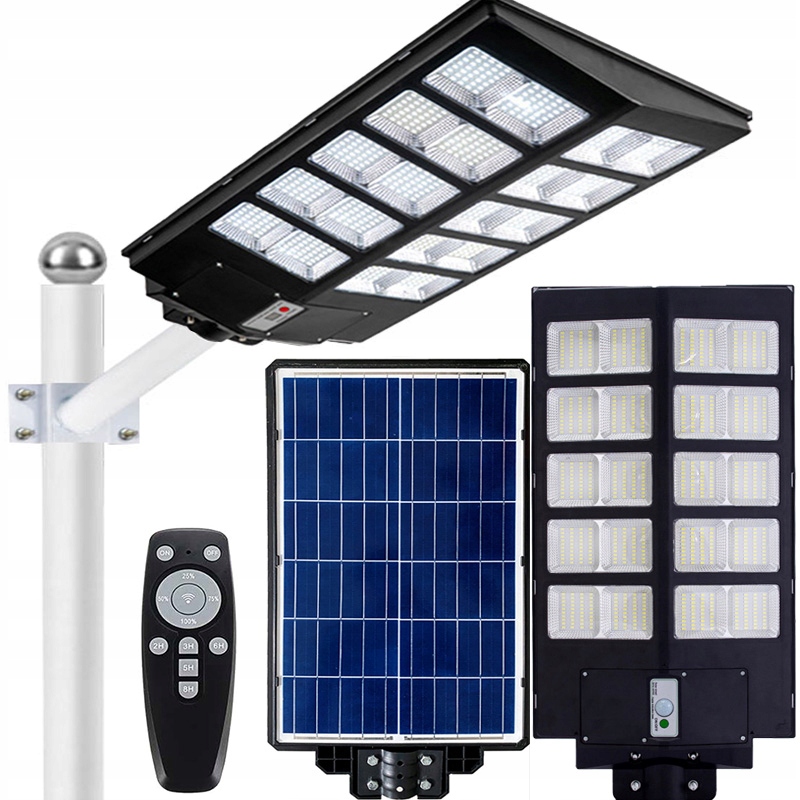 LAMPA SOLARNA MOCNA LATARNIA CZUJNIK RUCHU + PILOT - 12423720262 - oficjalne archiwum Allegro