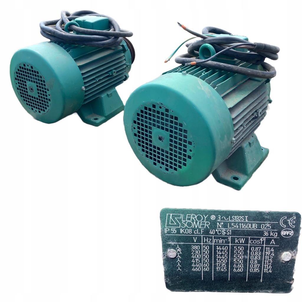 Leroy Somer 5,5Kw Silnik elektryczny LS132S-T - 14826802826 - oficjalne archiwum Allegro