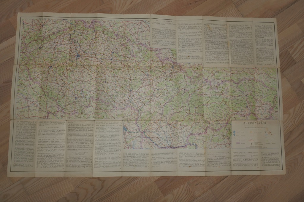 stara mapa Auto Mapa CSR 1956 r. mapa z PRL 4 - 10757797184 - oficjalne ...
