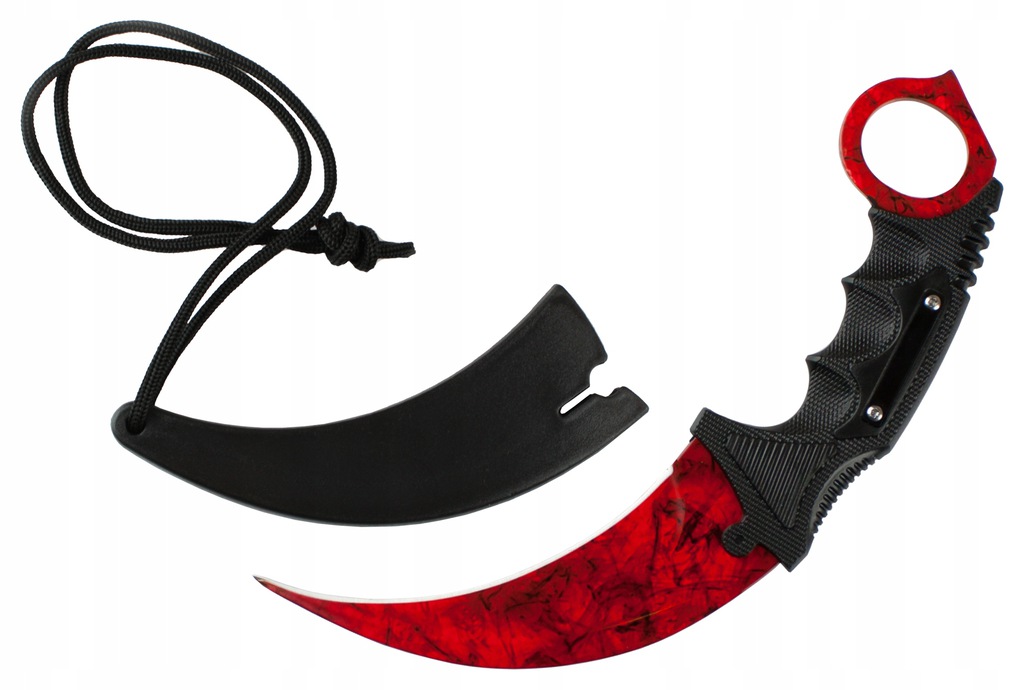 NÓŻ Karambit CS GO Doppler Ruby Prawdziwy Duży - 12710623332 ...