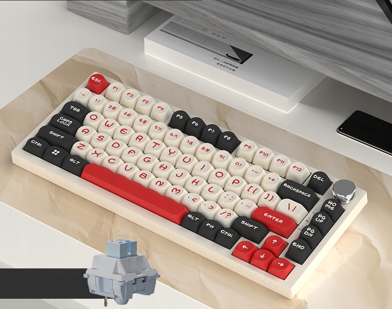 AJAZZ AK820 75% MOA keycaps wired Gasket Mechanical keyboard RGB Hot ...