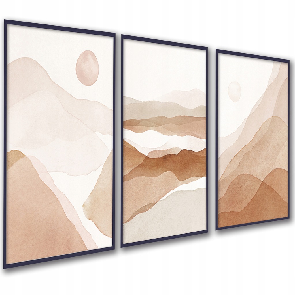 Plakaty Obrazki Boho Akwarela Góry Zestaw bez ram - 12613249435 ...