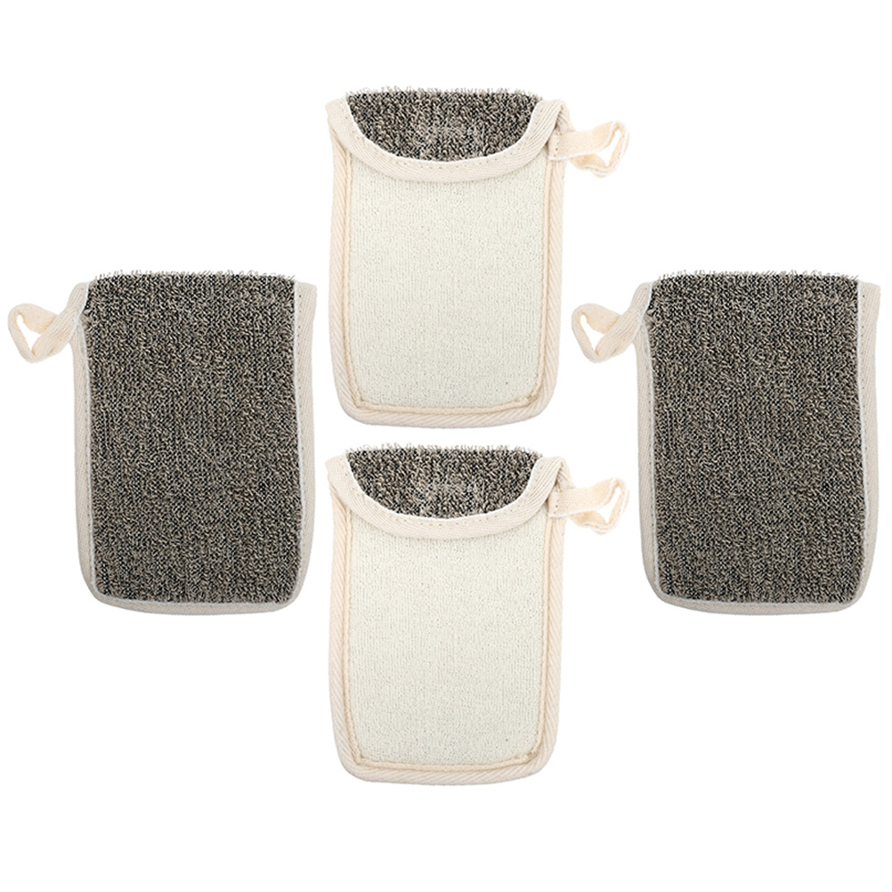 Bathing Sponge Black Linen Soap Bag Mesh 4 Pcs - 14174859554 ...