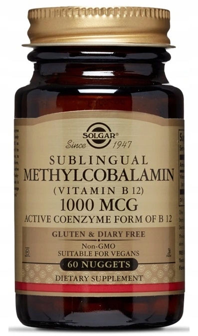 SOLGAR METYLOKOBALAMINA WITAMINA B12 1000 MCG 60T - 11977271519 ...
