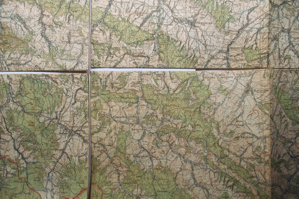 Mapa Jasło, Sanok, Jaśliska, Lesko 1940 BIESZCZADY - 13079506487 ...