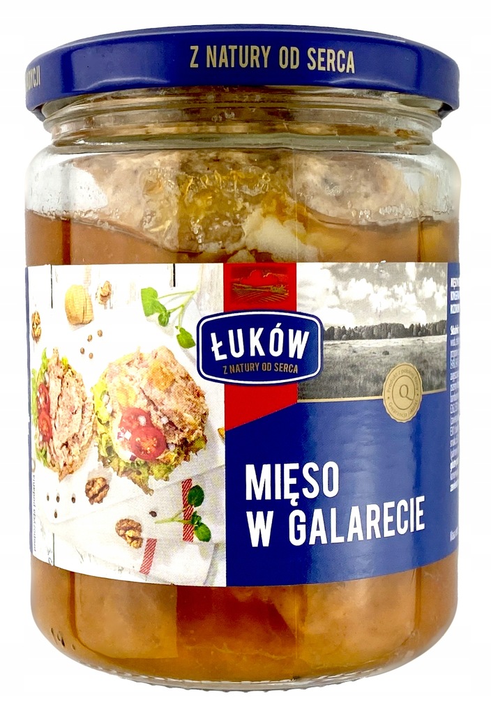 MIĘSO W GALARECIE ŁUKÓW 460g KONSERWA WIEPRZOWA - 10573824413 - oficjalne archiwum Allegro