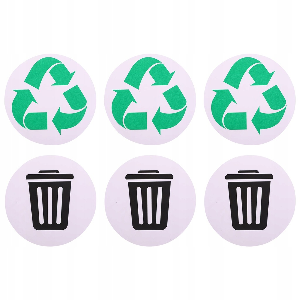 Garbage Sorting Stickers Green Trash Can - 14810559768 - oficjalne ...