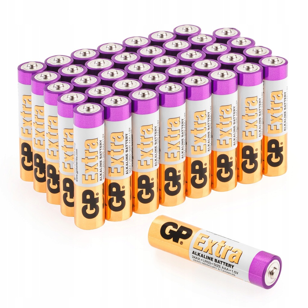 80 x GP EXTRA ALKALINE bateria AAA R3 mocna 1,5V - 7710191126 ...