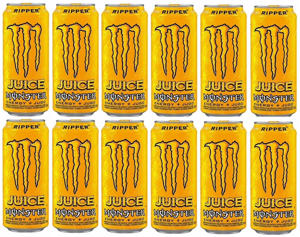 Monster Energy Ripper Juiced 12x 500ml 24H - 11250853614 - oficjalne ...