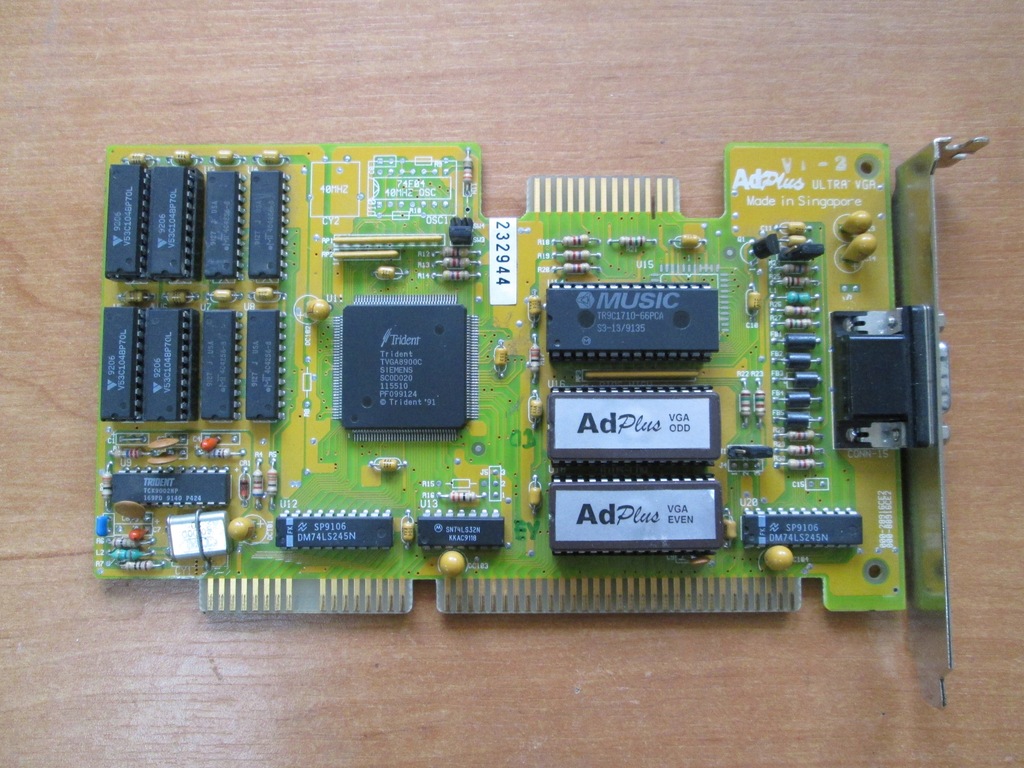 Karta graf. Trident 8900C, ISA-16bit , gwarancja. - 10220773746 ...