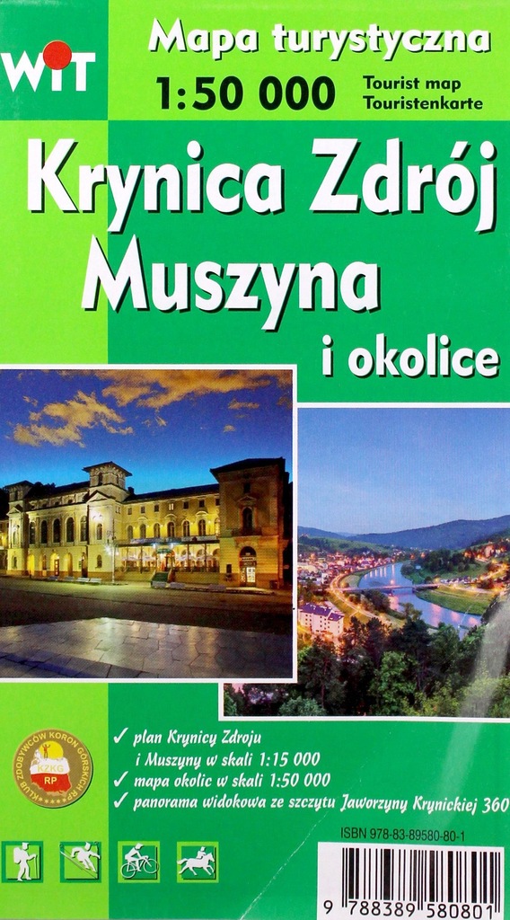MAPA TURYSTYCZNA - KRYNICA ZDRÓJ, MUSZYNA I OKOLIC - 11680805896 ...