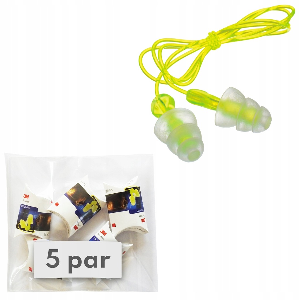 Zatyczki stopery do uszu do samolotu 3M 5 Par - 13675222594 - oficjalne archiwum Allegro
