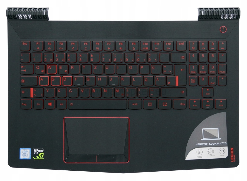 PALMREST KLAWIATURA Lenovo Legion Y520-15IKB LED - 12328102977 - oficjalne archiwum Allegro