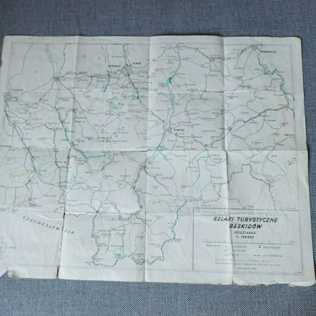 Stara mapa Szlaki turystyczne Beskidów - 11426800171 - oficjalne ...