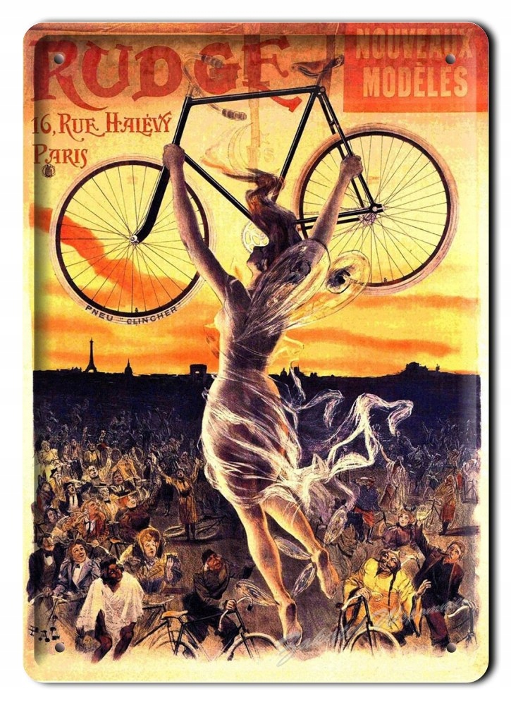 ROWER METALOWY SZYLD OBRAZEK VINTAGE RETRO #02475 - 11831183940 ...