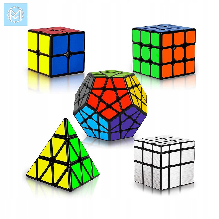 ZESTAW KOSTKA 2x2 3x3 4x4 5x5 Pyraminx Megaminx - 12124844147 ...