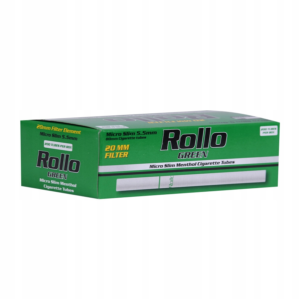 200 GILZ GILZY ROLLO GREEN MICRO SLIM 5,5mm MENTOL - 13291636687 ...