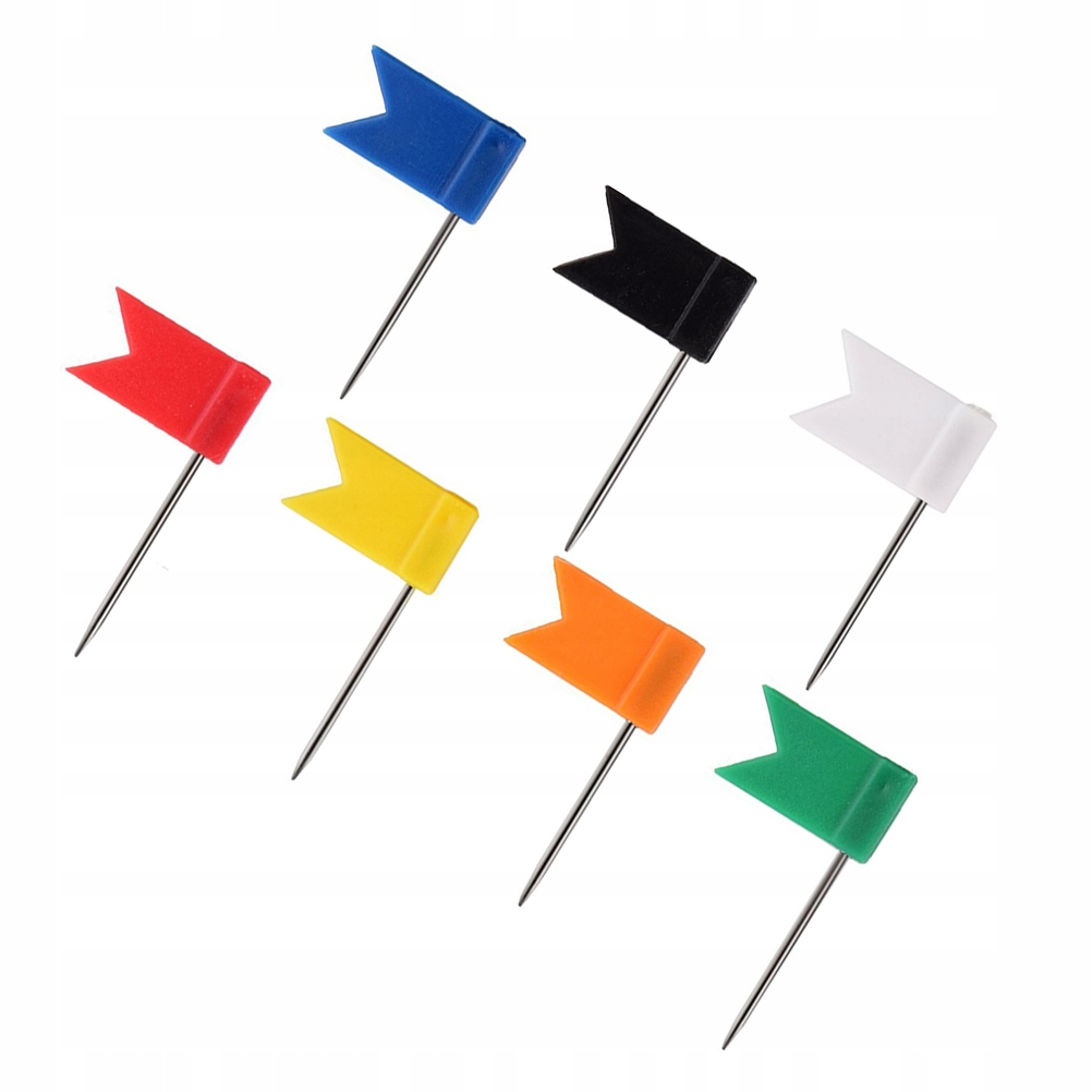 PINEZKI Z FLAGAMI DO MAP KORKOWYCH KOLOROWE I TRWAŁE - 16113375196 ...