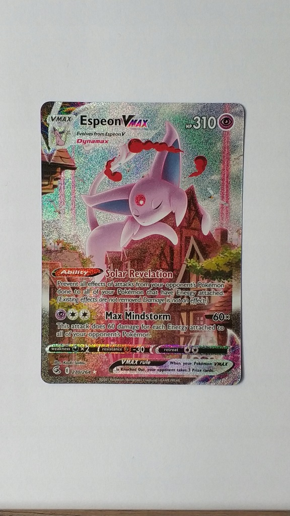 Espeon VMAX - 270/264 Alternate Art Fusion Strike - 12658125788 - oficjalne archiwum Allegro