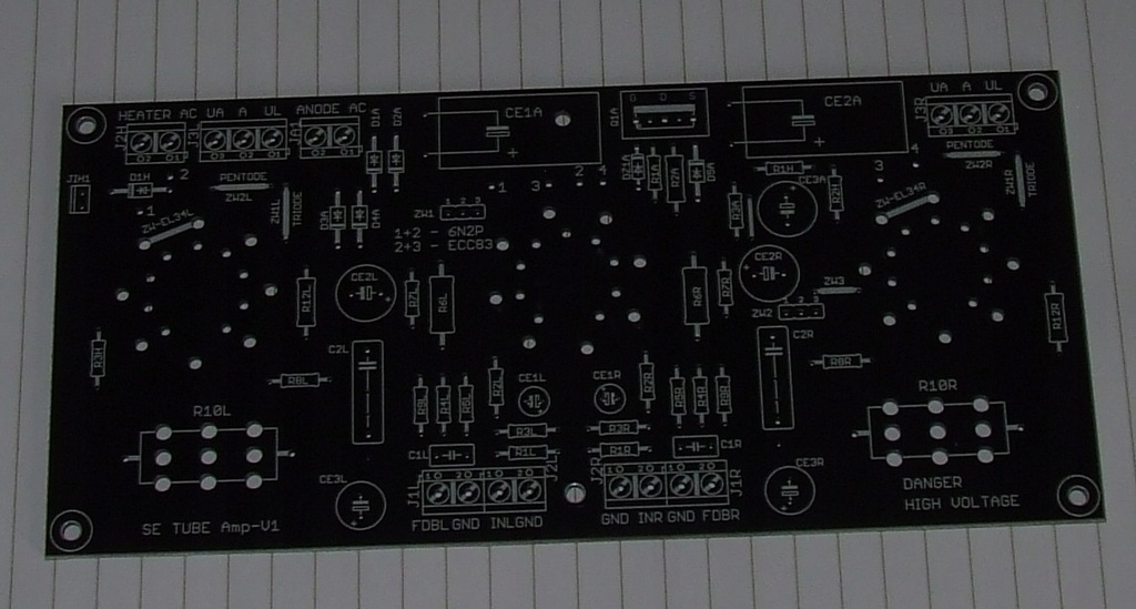 PCB DO WZMACNIACZ LAMPOWY SE ECC82 EL84 6L6GC EL34 - 12734758781 ...