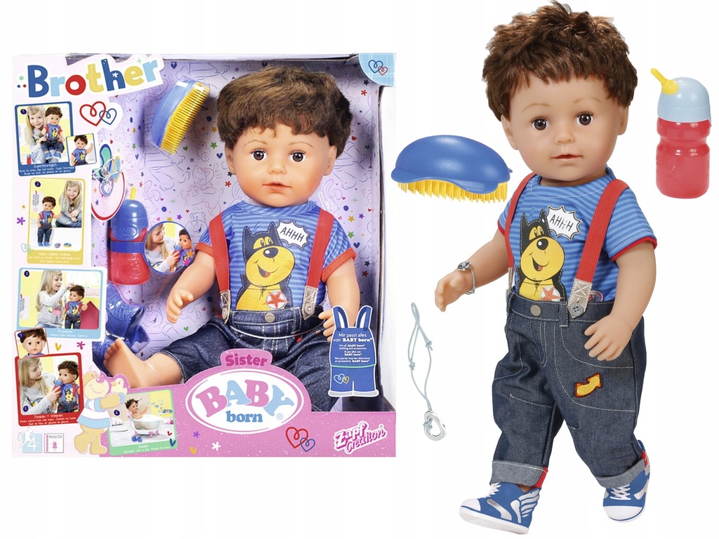 Baby Born LALKA INTERAKTYWNA CHŁOPIEC BRACISZEK - 7550883759 ...