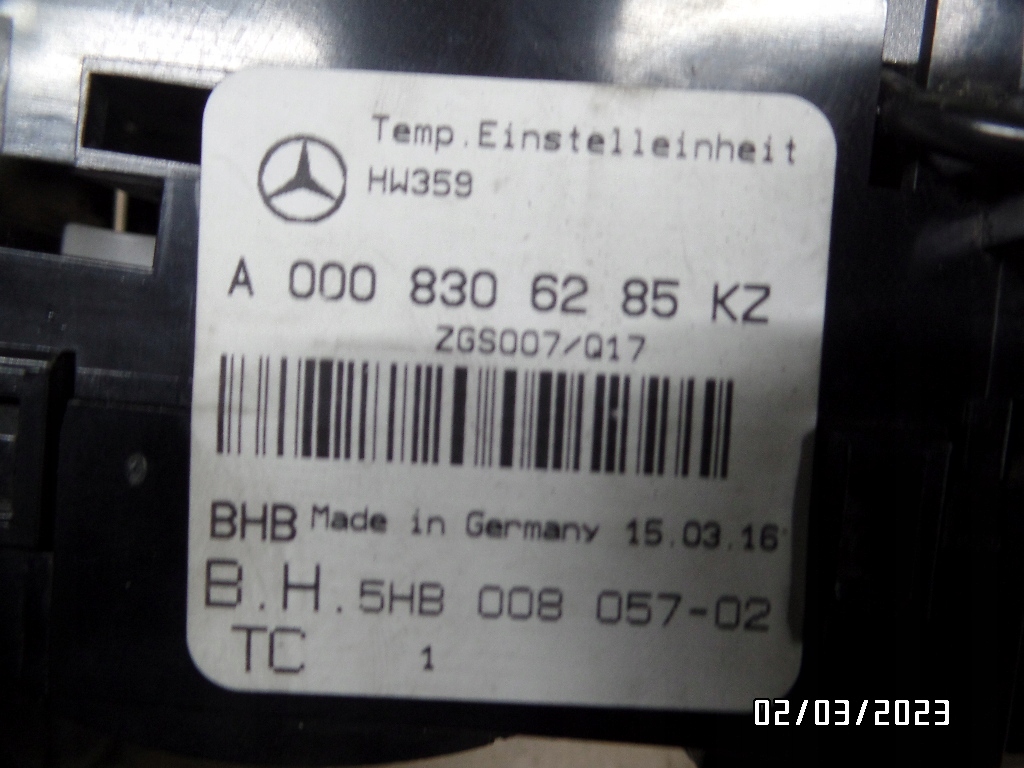 MERCEDES SPRINTER VITO PANEL NAWIEWU A0008306285KZ - 13356260513 ...
