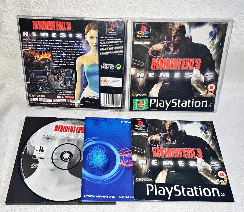 Resident Evil 3 Nemesis Sony PlayStation PSX 3XA - 12471907924 ...