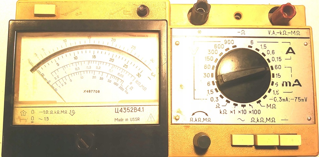 MIERNIK multimetr wychyłowy analogowy ZSRR Typ4 - 13791786445 ...