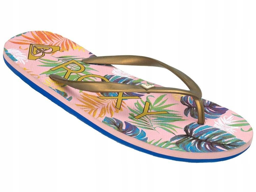 Kolorowe Klapki Damskie Buty Japonki ROXY 38 - 10719648334 - oficjalne ...