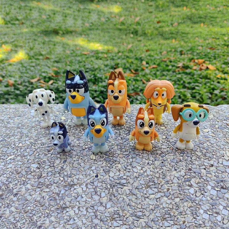 BLUEY ZESTAW RODZINA 8 FIGURKI BLUE DINGO - 12705205293 - oficjalne ...