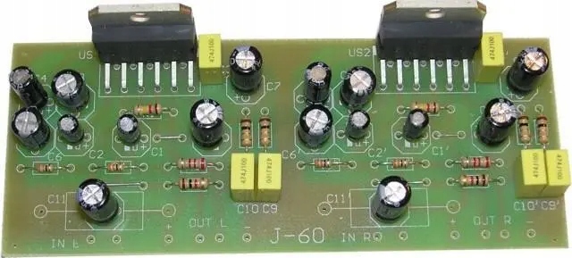 J-60 Wzmacniacz samochodowy 2x20W na TDA2005 - KIT - 12904868666 - oficjalne archiwum Allegro