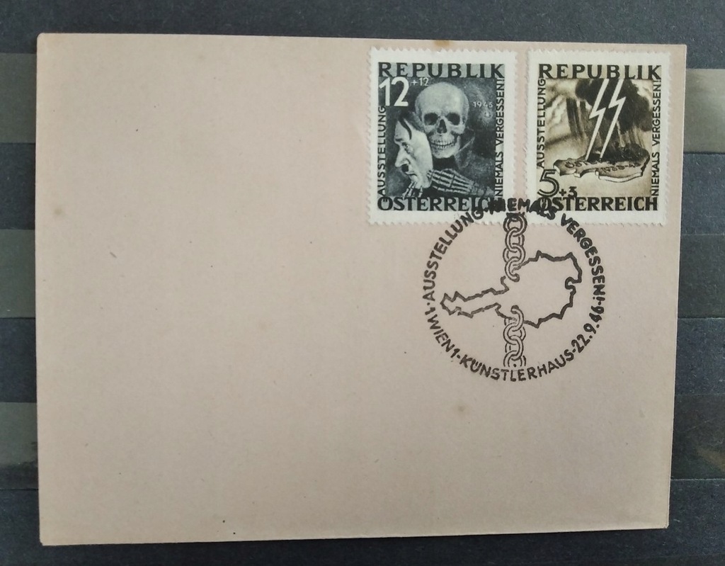 1946 Niemcy Austria znaczki na Karcie stempel Nazi - 12766040990 ...