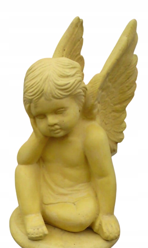 Rzeźba figura ogrodowa betonowa Zamyślony aniołek - 12585010597 ...
