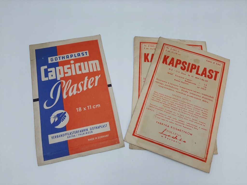 Plastry Kapsiplast Capsicum 3szt opakowanie PRL - 10572013157 ...