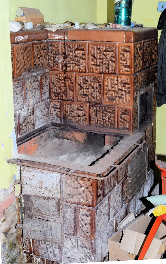 Stary Piec Kaflowy Kuchnia Antyk Ozdobny Piecyk - 12663977682 ...