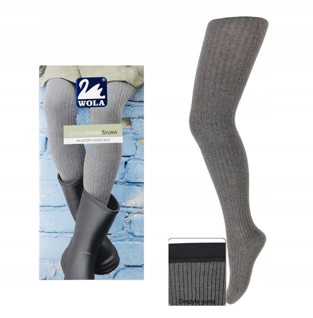 Ciepłe Rajstopy dziecięce 250 den BAWEŁNA 116-122 - 12779272752 ...