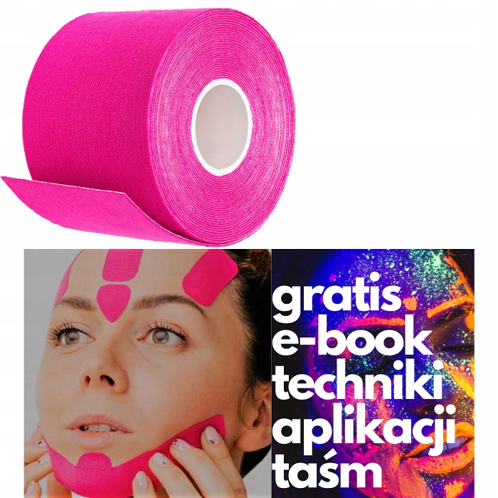 Taśma kinesio do tapingu twarzy tape tejpy różowa - 13849051774 - oficjalne archiwum Allegro