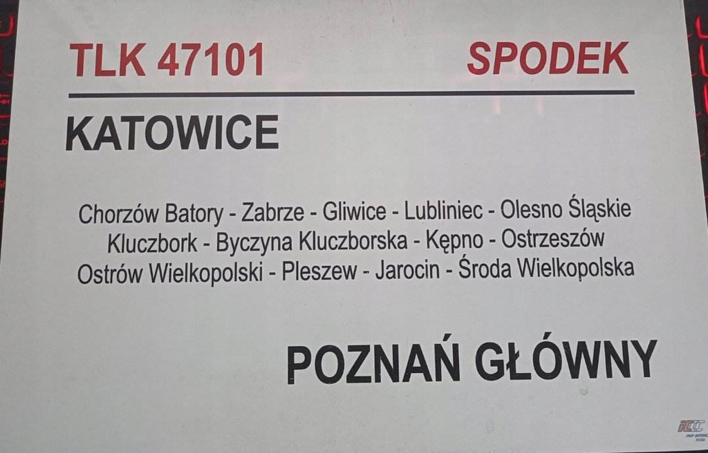 Tablica Relacyjna PKP TLK Spodek - 12945670468 - oficjalne archiwum Allegro