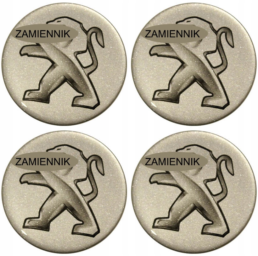 EMBLEMATY naklejki felgi kołpaki dekle PEUGEOT 65 - 9725310321 - oficjalne archiwum Allegro